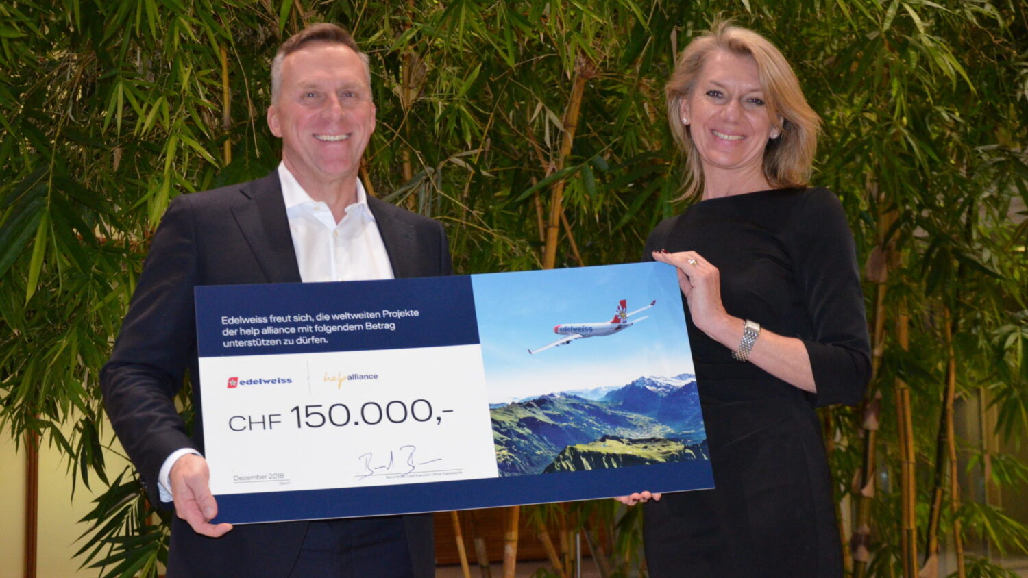 Edelweiss spendet 150.000 Schweizer Franken an help alliance - help ...